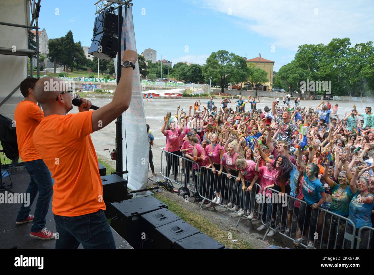 22.05.2018., Pula - Through the Croatia graduates celebrated the end of ...