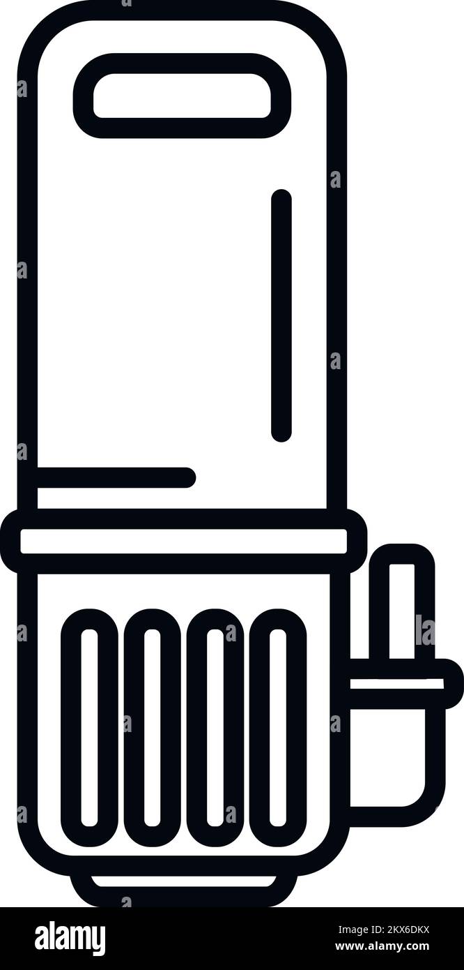 Generator compressor icon outline vector. Air machine. Electric motor ...