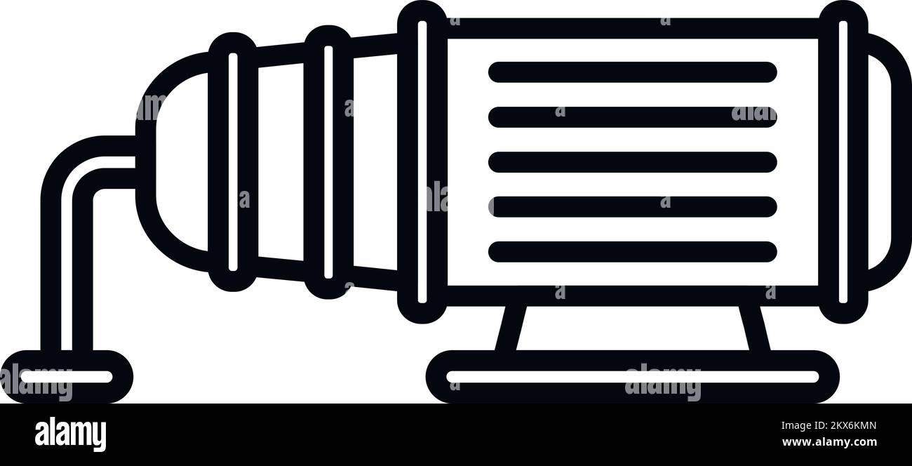 Compressor unit icon outline vector. Air machine. Device instrument ...