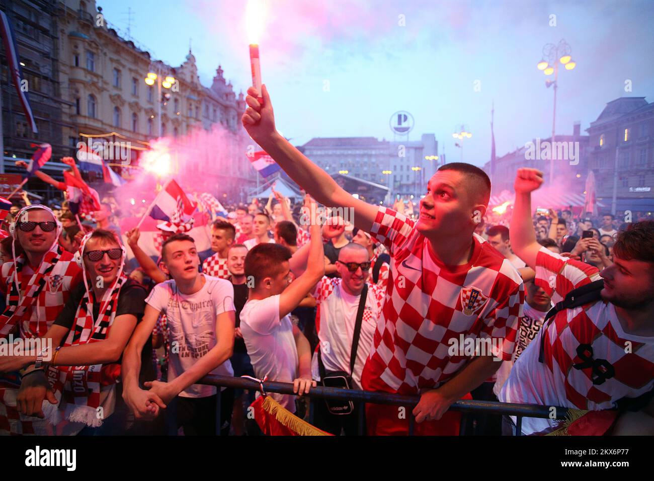 21.06.2018., Croatia, Zagreb - In fan zone Be proud on Ban Josip ...