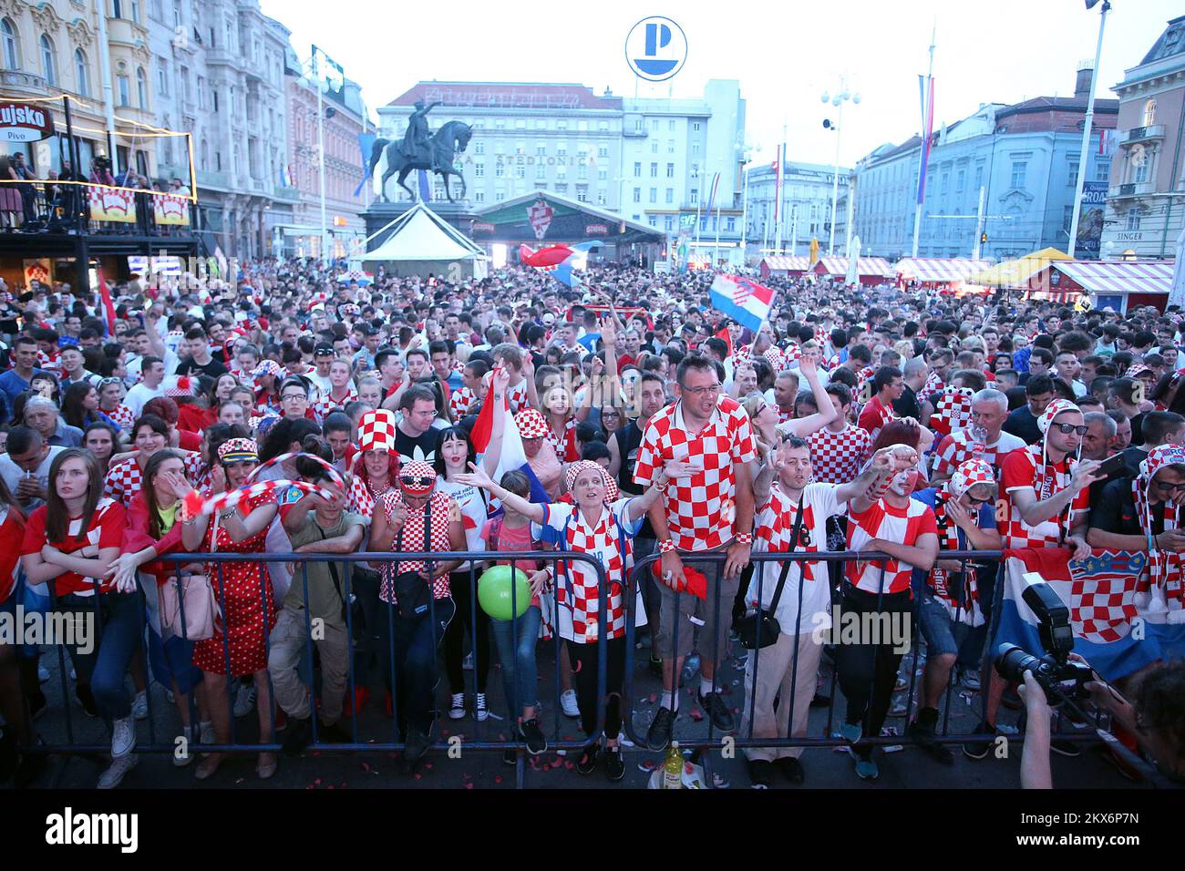21.06.2018., Croatia, Zagreb - In fan zone Be proud on Ban Josip ...