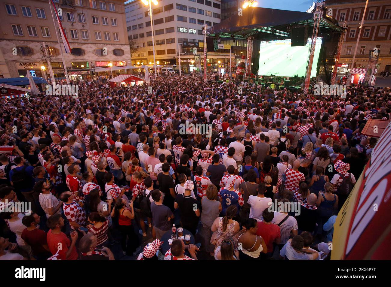 21.06.2018., Croatia, Zagreb - In fan zone Be proud on Ban Josip ...
