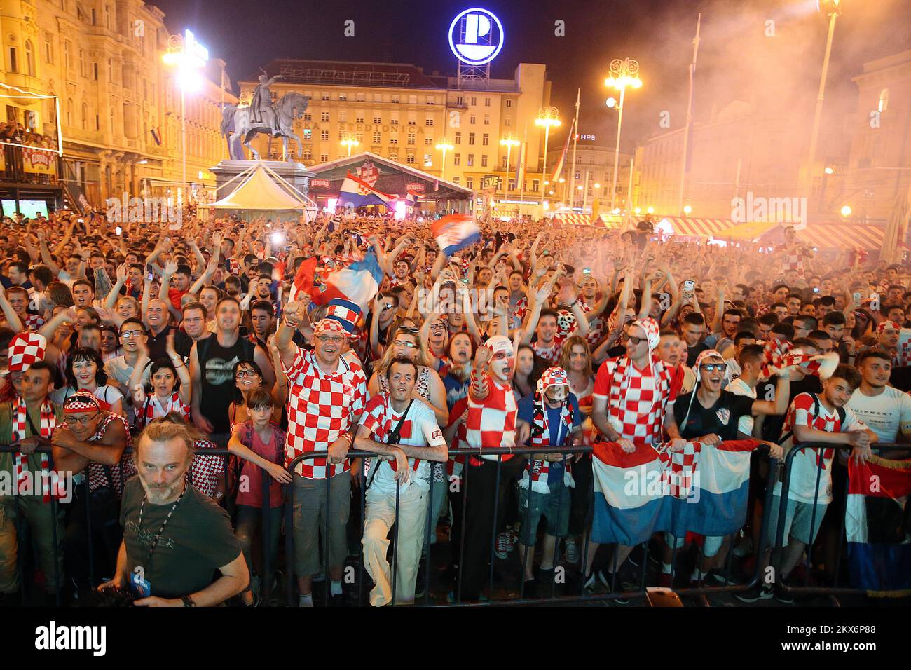 21.06.2018., Croatia, Zagreb - In fan zone Be proud on Ban Josip ...