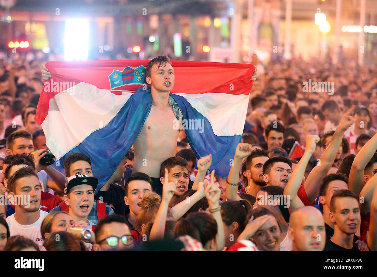 21.06.2018., Croatia, Zagreb - In fan zone Be proud on Ban Josip ...