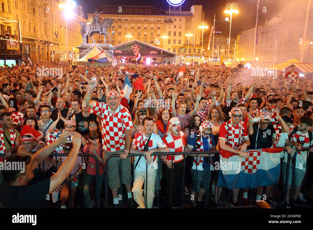 21.06.2018., Croatia, Zagreb - In fan zone Be proud on Ban Josip ...
