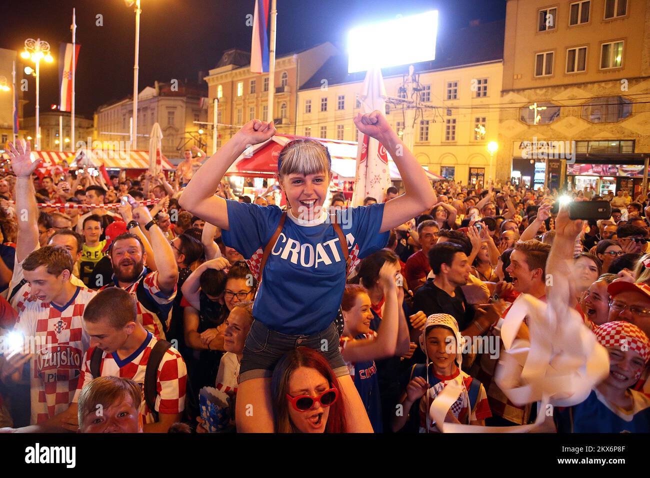 21.06.2018., Croatia, Zagreb - In fan zone Be proud on Ban Josip ...