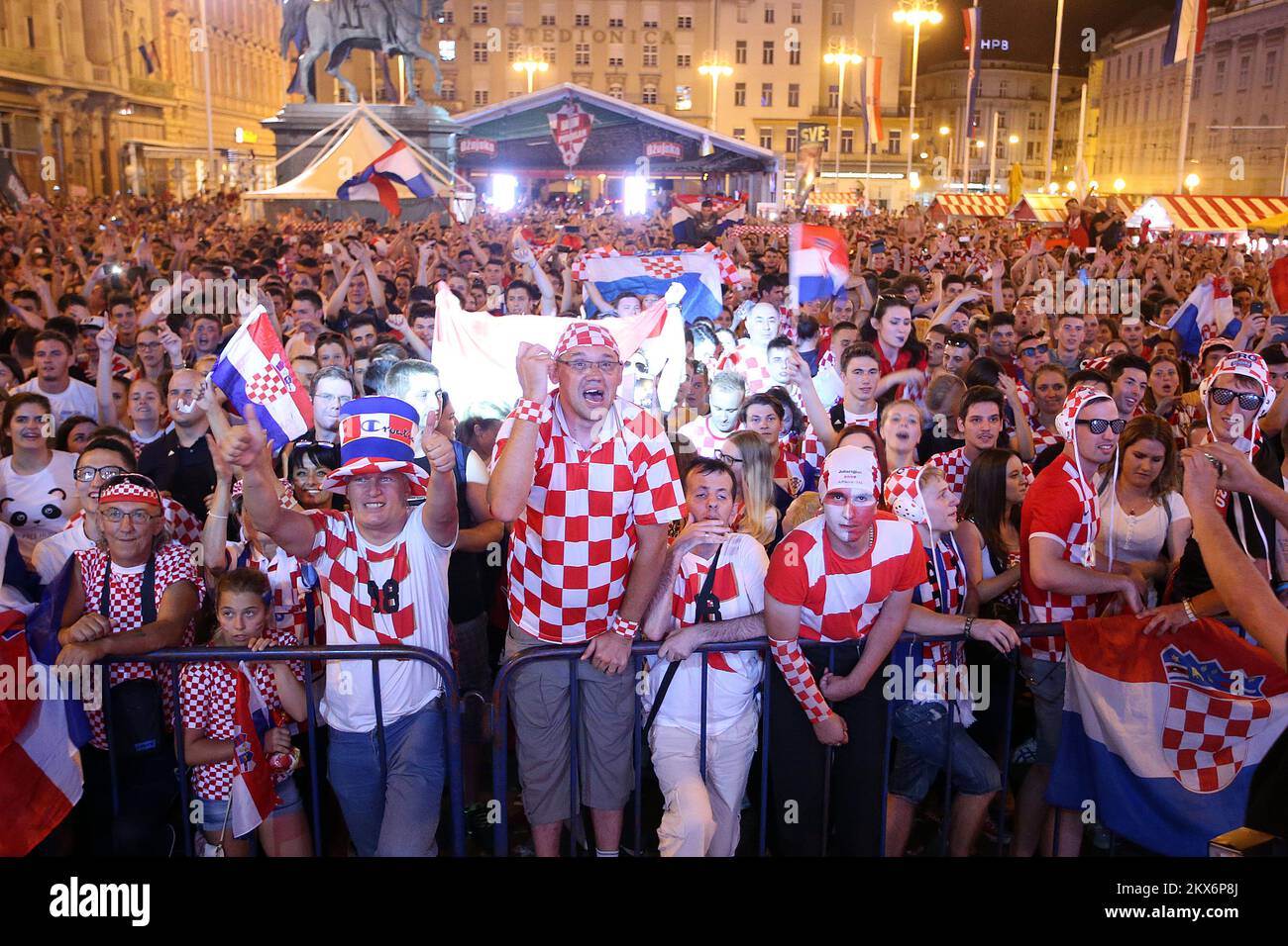 21.06.2018., Croatia, Zagreb - In fan zone Be proud on Ban Josip ...