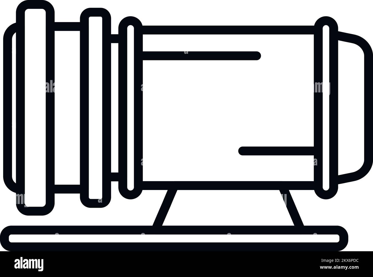 Compressor equipment icon outline vector. Air machine. Electric motor ...