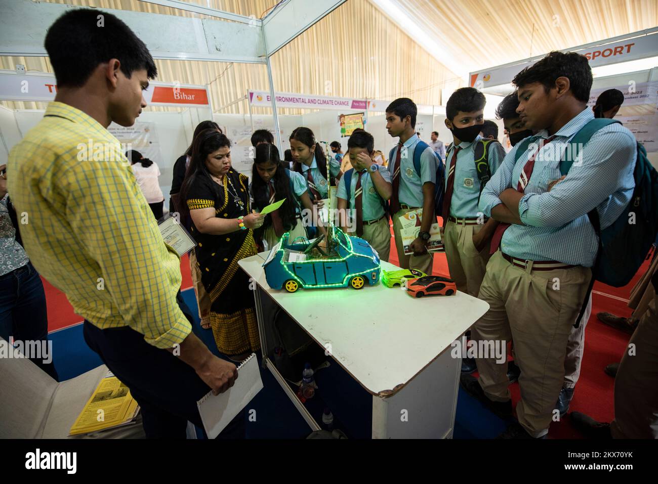 GUWAHATI, INDIA - NOVEMBER 26: Participants showing their science ...