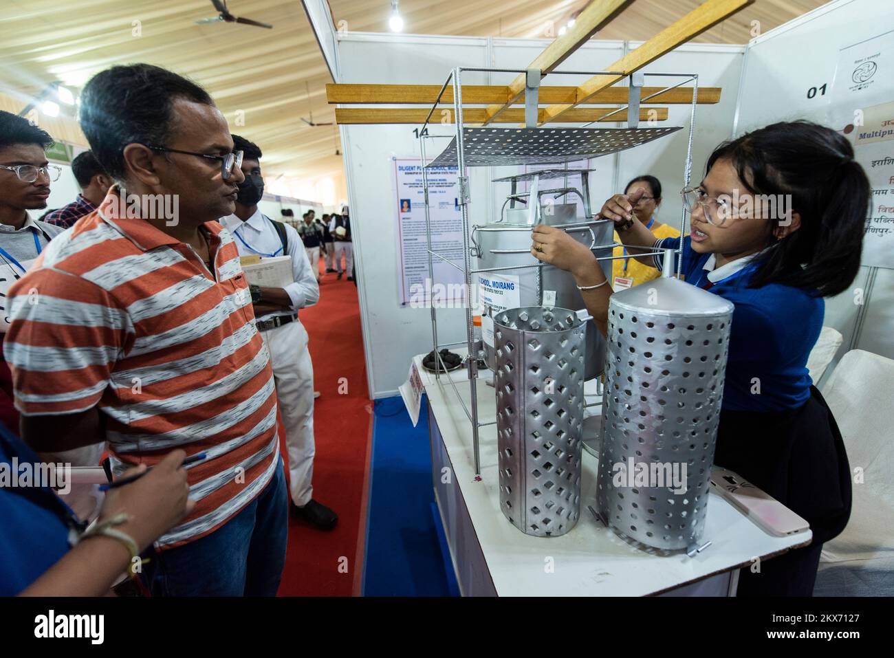 GUWAHATI, INDIA - NOVEMBER 26: Participants showing their science ...