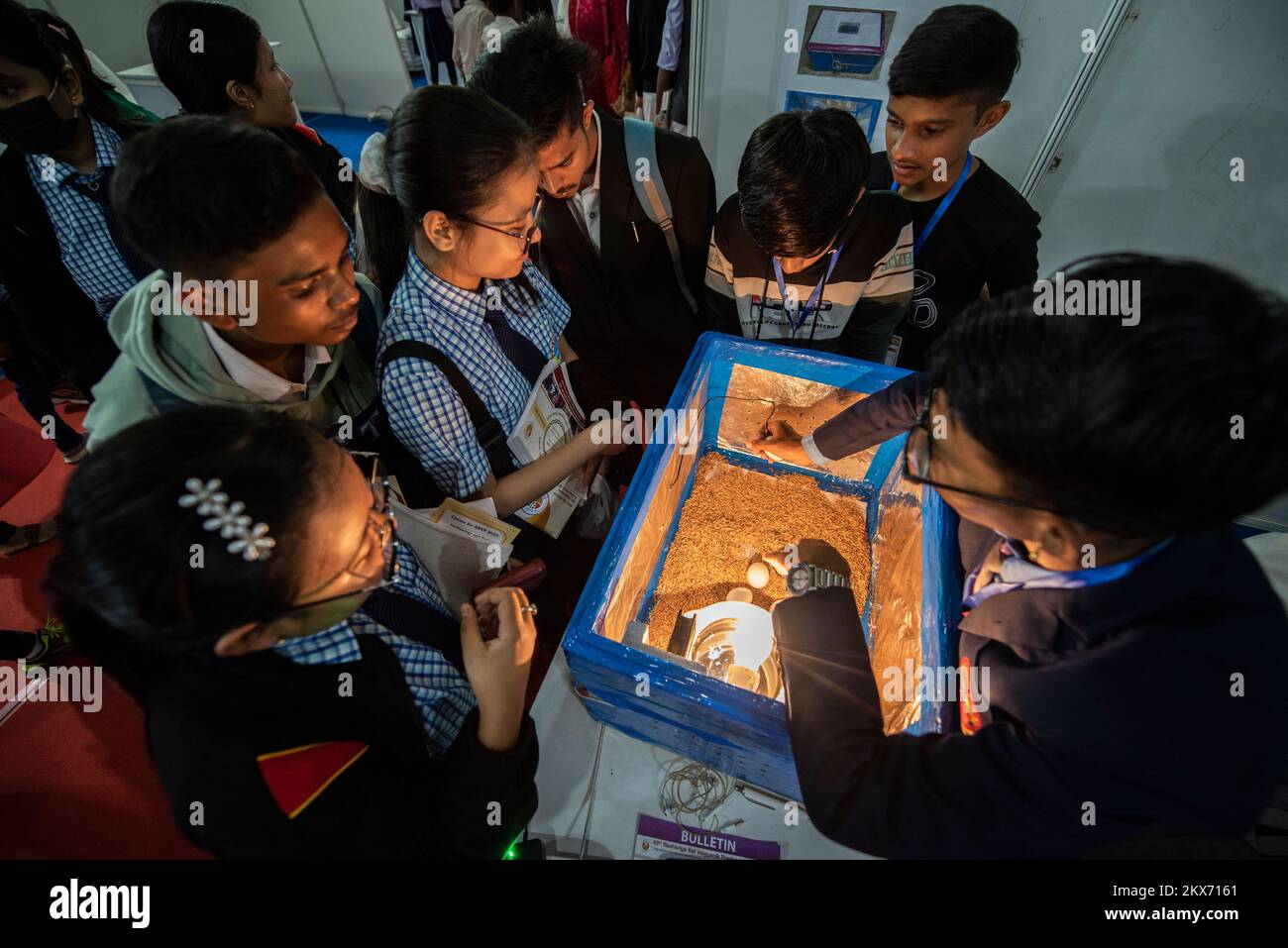 GUWAHATI, INDIA - NOVEMBER 26: Participants showing their science ...