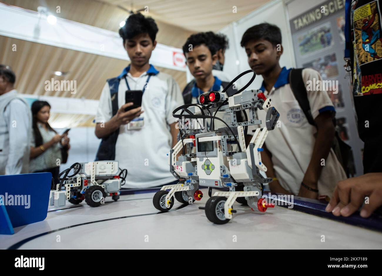 GUWAHATI, INDIA - NOVEMBER 26: Participants showing their science ...