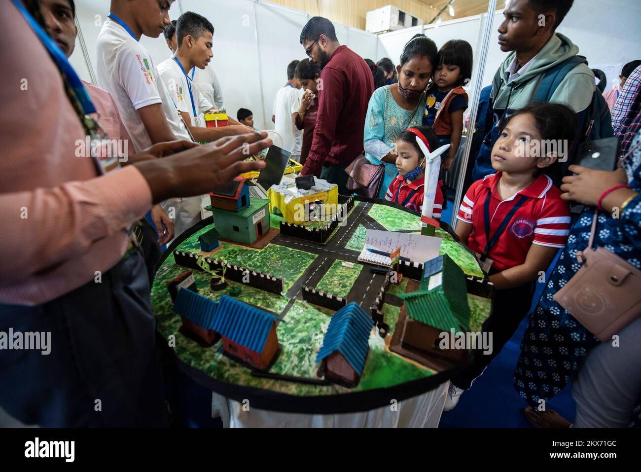 GUWAHATI, INDIA - NOVEMBER 26: Participants showing their science ...