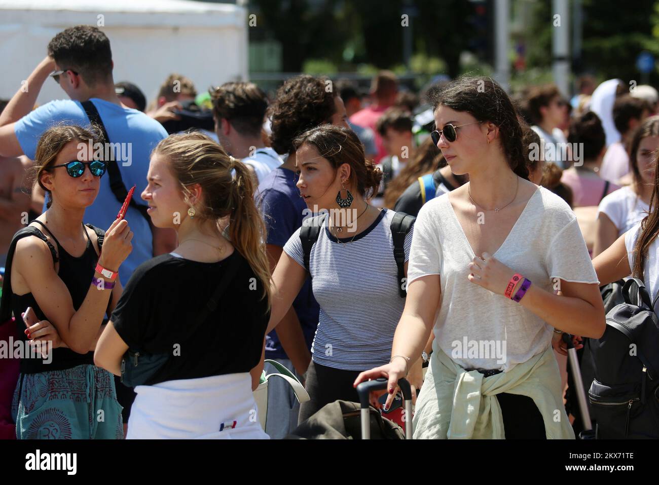 06.07.2018., Croatia, Split - Many visitors arrive in front of the ...