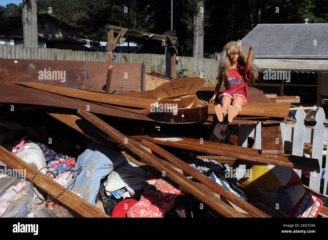 Debris at Flooded Home. Georgia Severe Storms and Flooding. Photographs ...