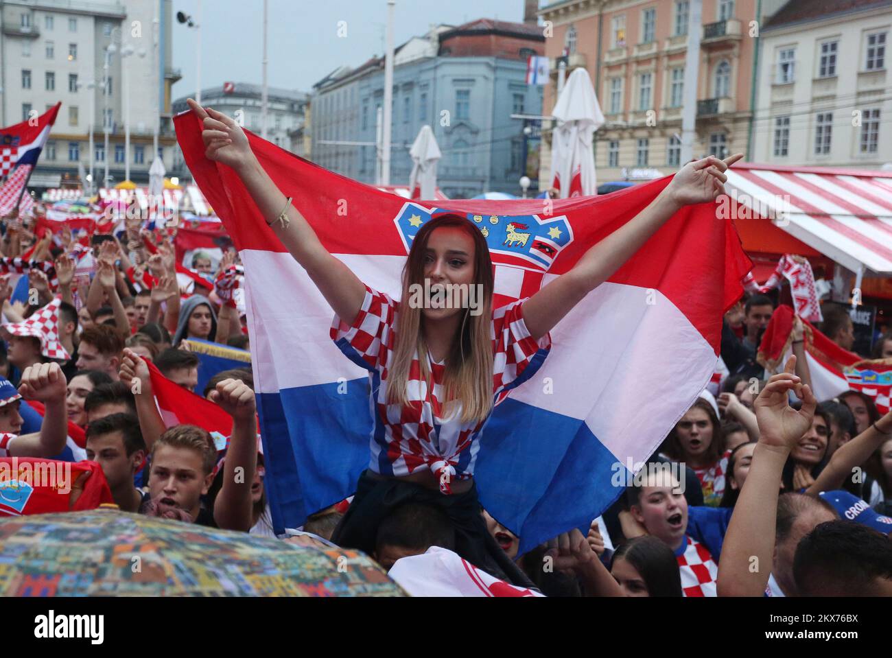 11.07.2018., Croatia, Zagreb - At the fan zone Be proud at Josip ...