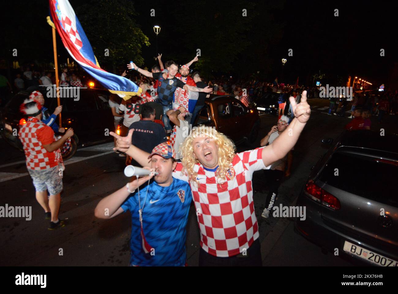 11.07.2018., Croatia, Bjelovar - Celebration after the victory over ...