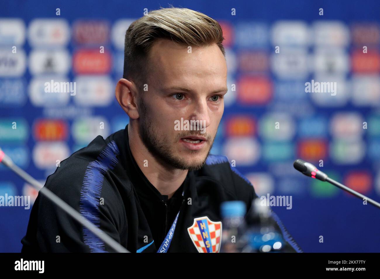 13.07.2018., Moscow, Russia - Croatia's midfielder Ivan Rakitic holds a ...