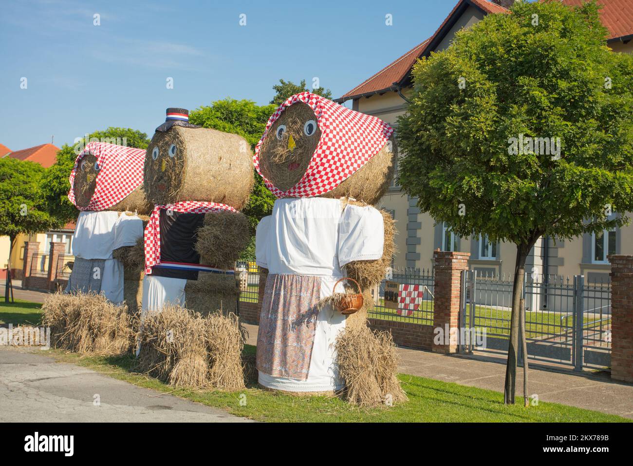 14.07.2018., Petrijevci - Straw sculptures for years have announced the ...