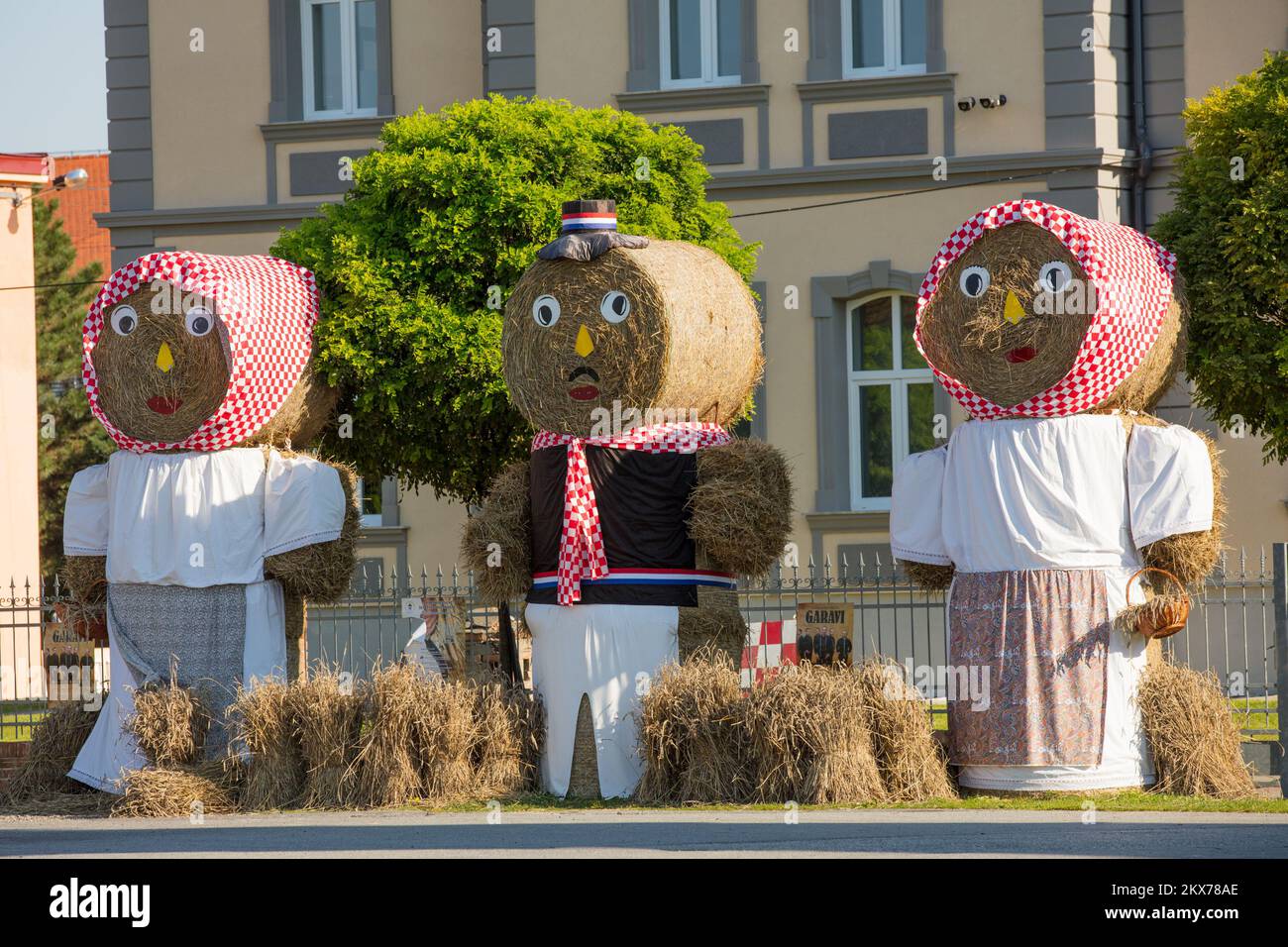 14.07.2018., Petrijevci - Straw sculptures for years have announced the ...