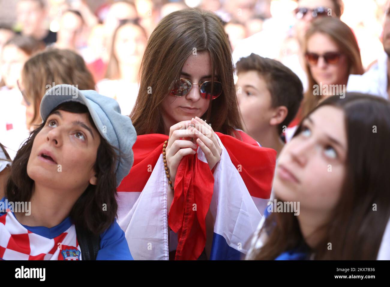 15.07.2018., World cup Russia, Split, fans watching the game between ...