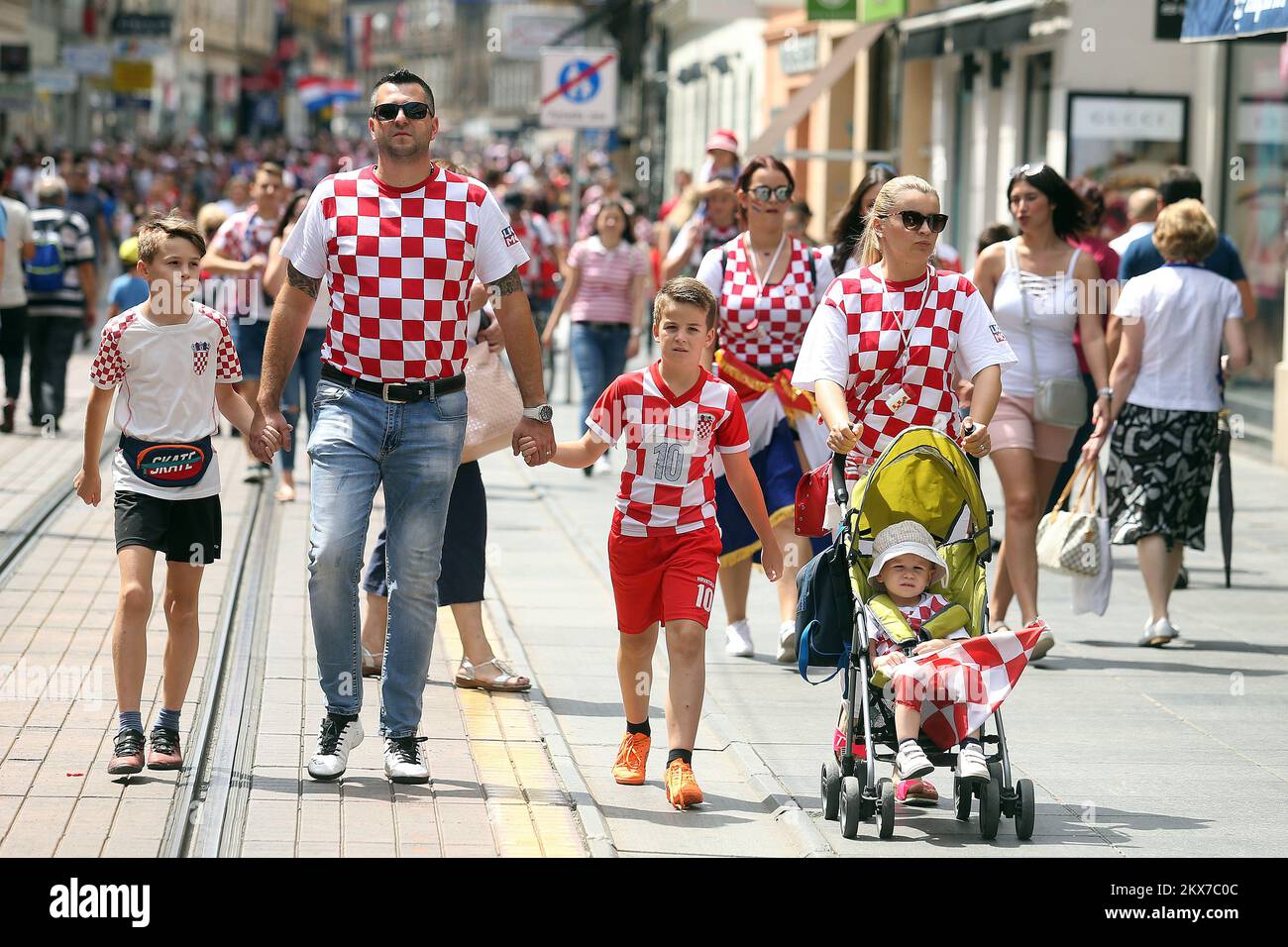 16.07.2018., Croatia, Zagreb - Ceremonial reception for Vatreni at Ban ...