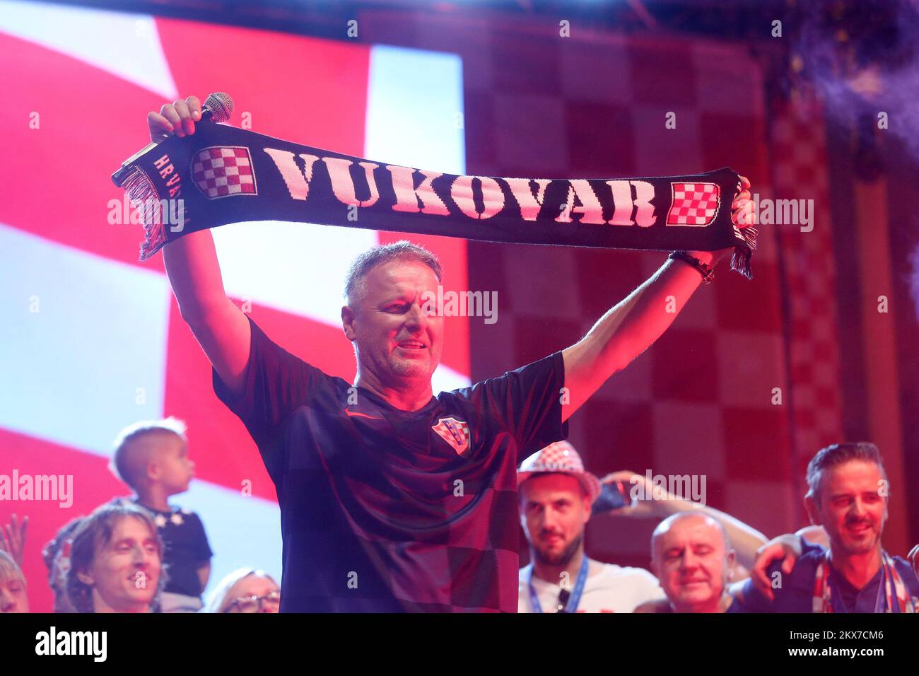 16.07.2018., Croatia, Zagreb - Ceremonial reception for Vatreni at Ban ...