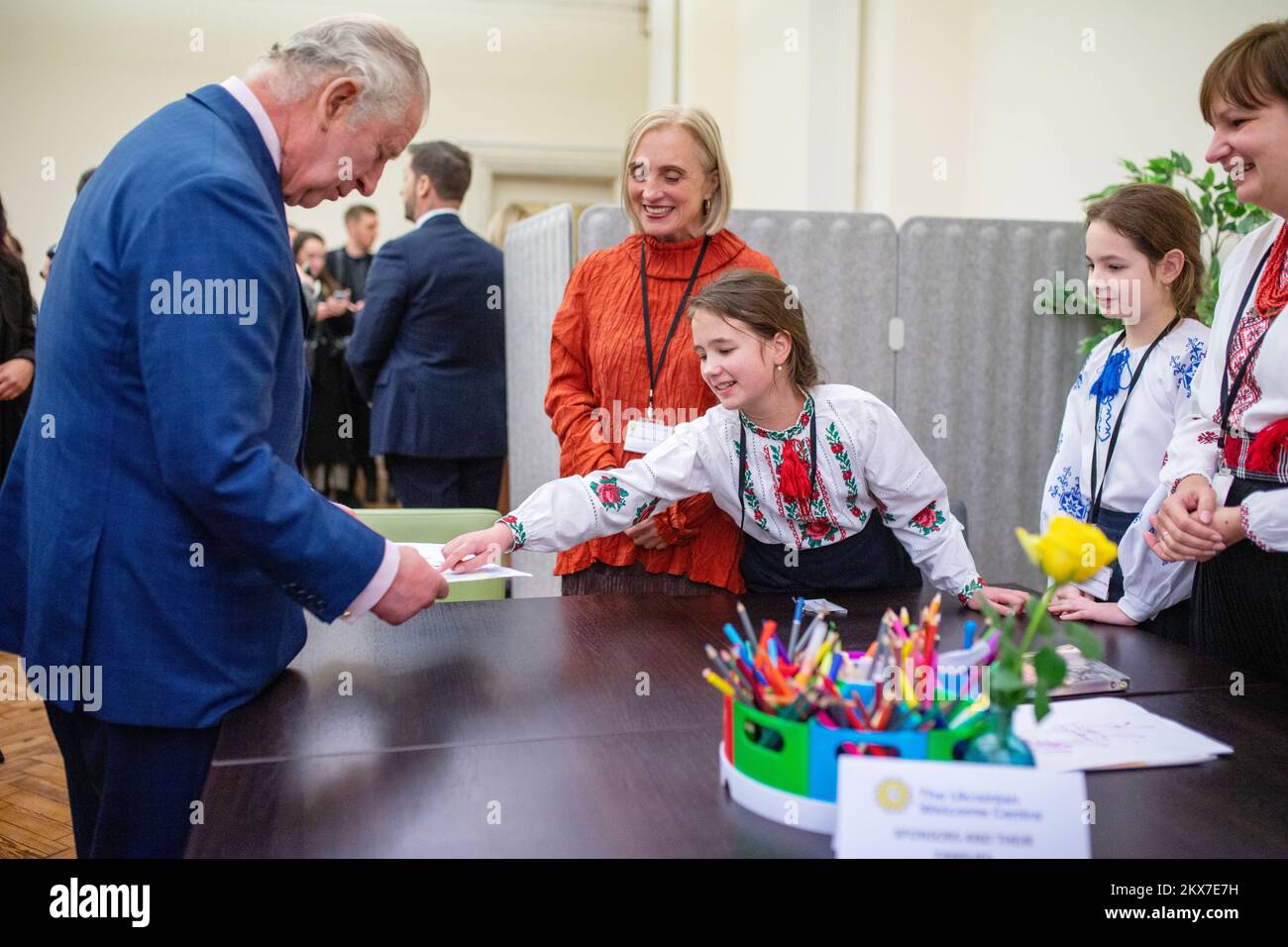 King Charles III during his visit to the Ukrainian Catholic Cathedral ...