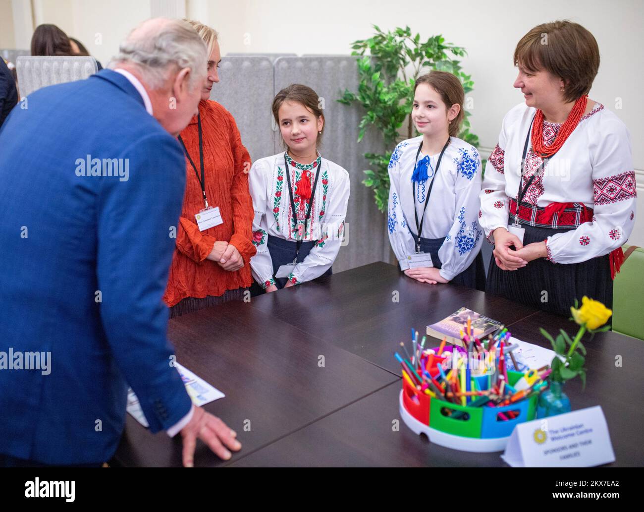 King Charles III during his visit to the Ukrainian Catholic Cathedral ...