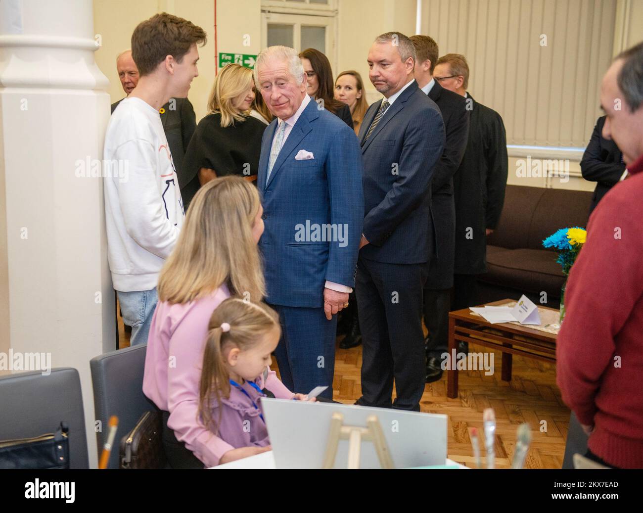 King Charles III during his visit to the Ukrainian Catholic Cathedral ...