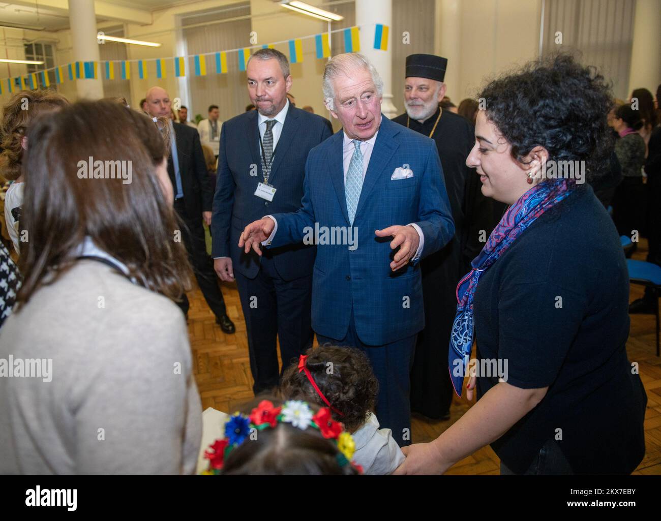 King Charles III during his visit to the Ukrainian Catholic Cathedral ...