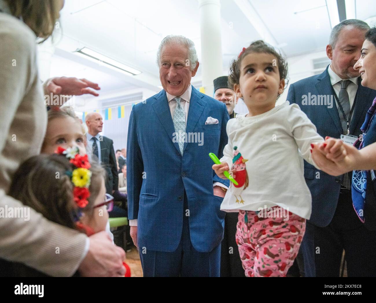 King Charles III during his visit to the Ukrainian Catholic Cathedral ...