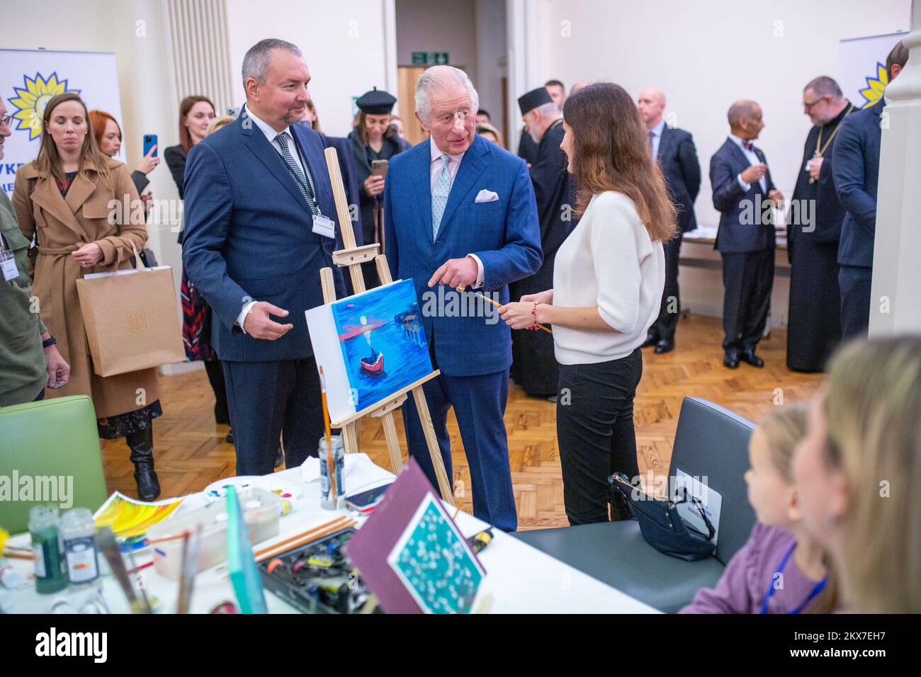King Charles III during his visit to the Ukrainian Catholic Cathedral ...