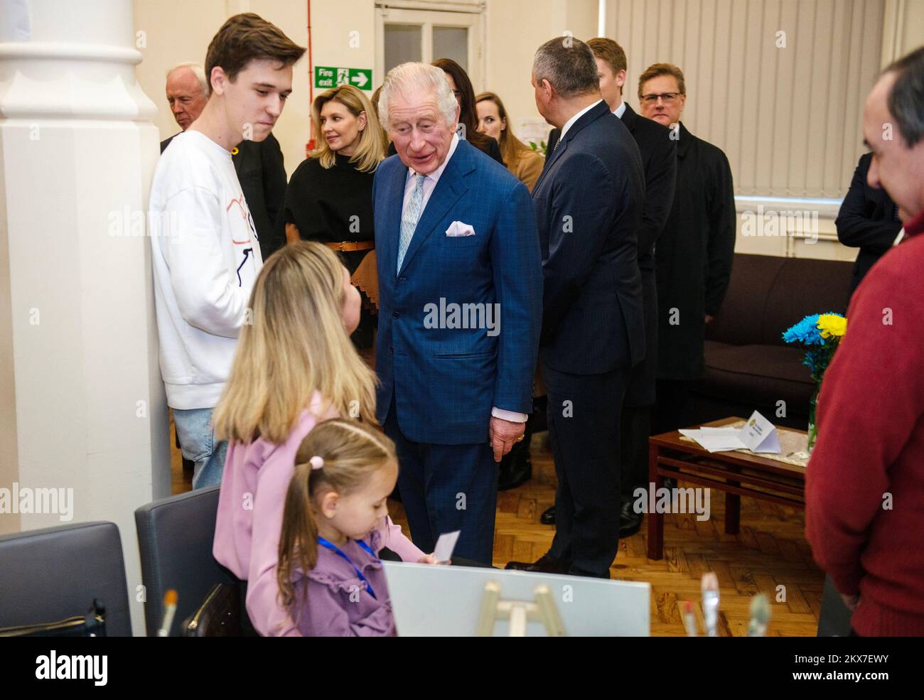 King Charles III during his visit to the Ukrainian Catholic Cathedral ...