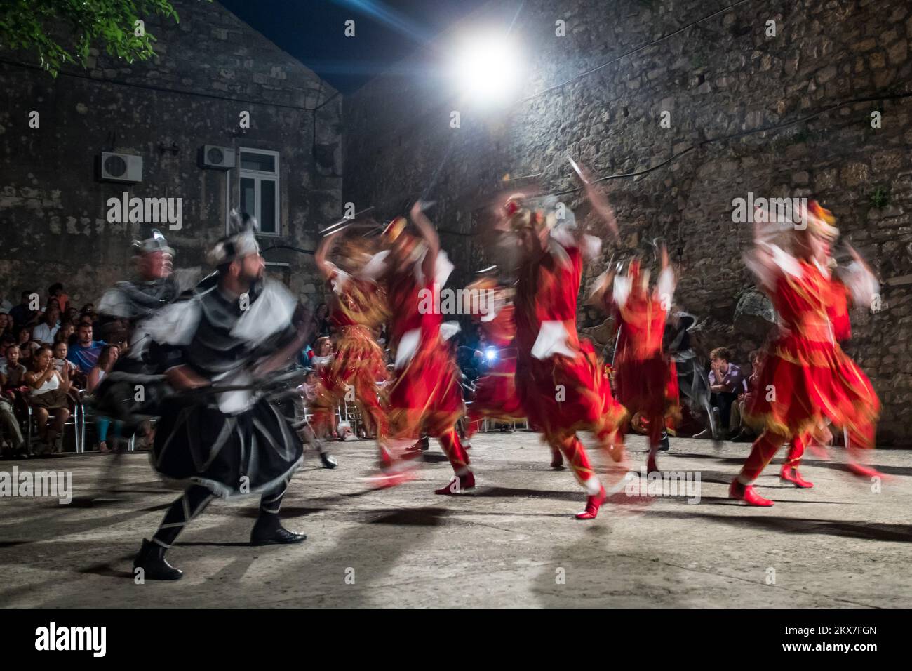 19.07.2018., Croatia, Korcula - Moreska is a traditional sword dance ...