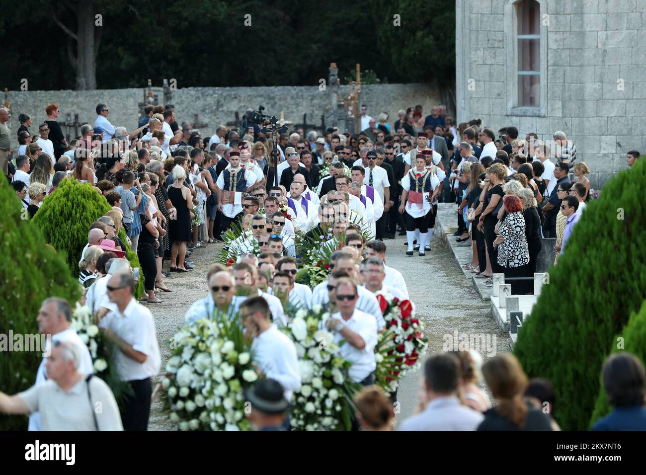 01.08.2018., Vela Luka, Croatia - Family, friends, associates and fans ...