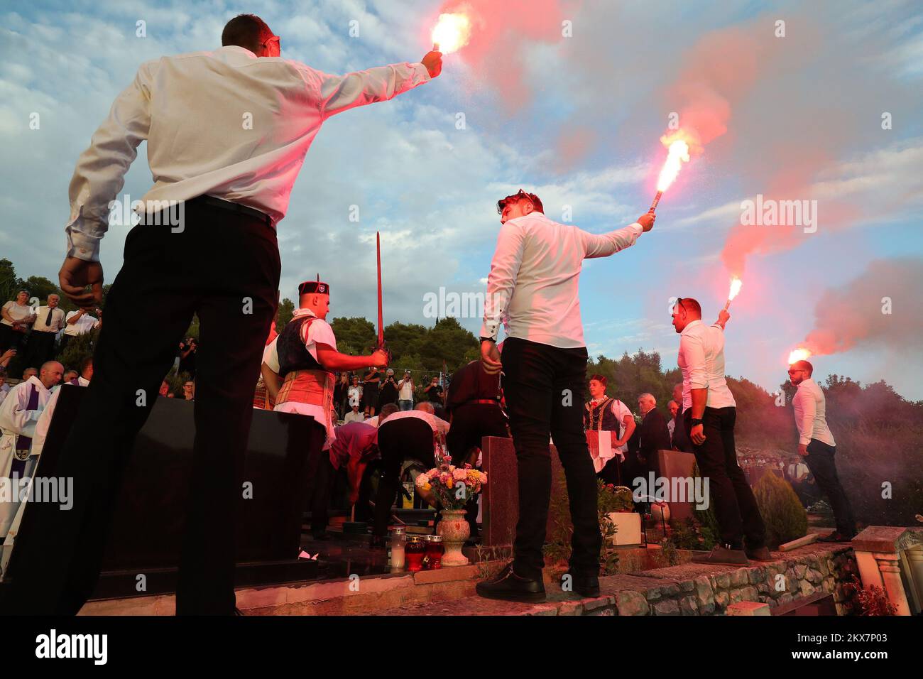 01.08.2018., Vela Luka, Croatia - Family, friends, associates and fans ...