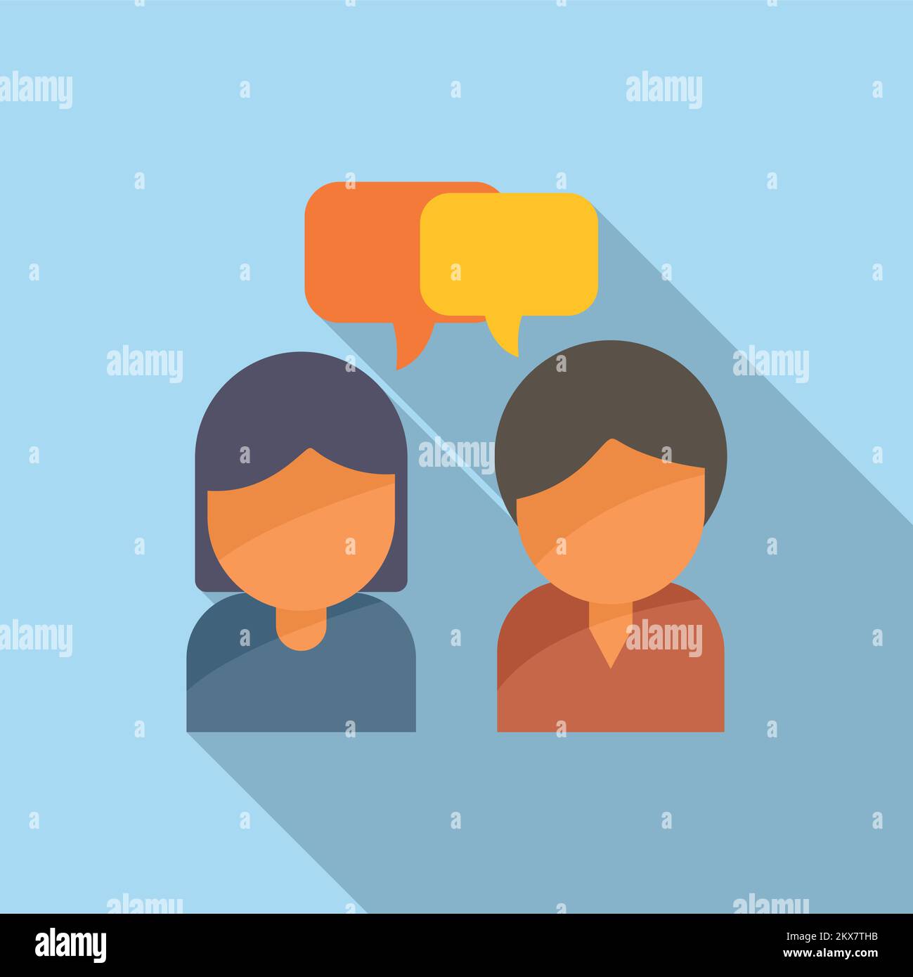 People interaction icon flat vector. Digital social. Teamwork mobile ...