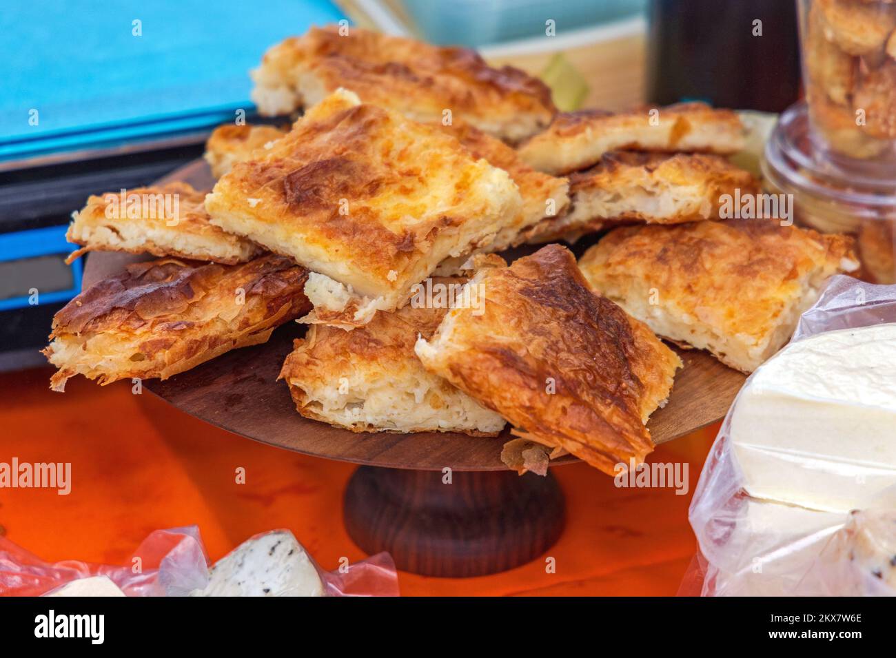 Baked Gibanica Pastry Dish With Cheese Traditional Balkans Cuisine ...