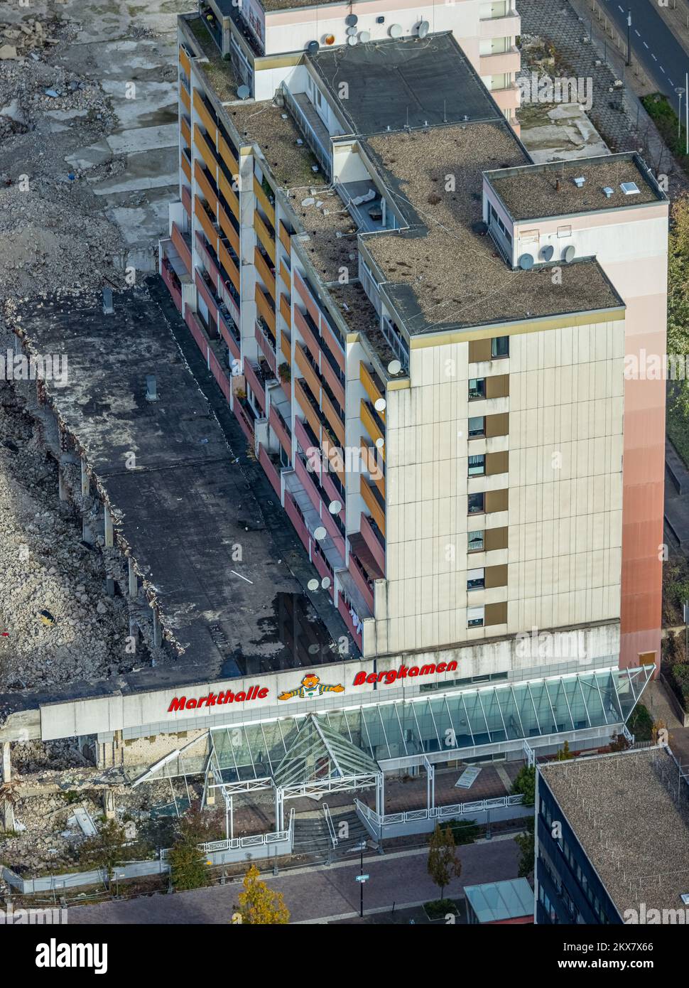 Construction site with demolition of former turmarkaden hi-res stock ...