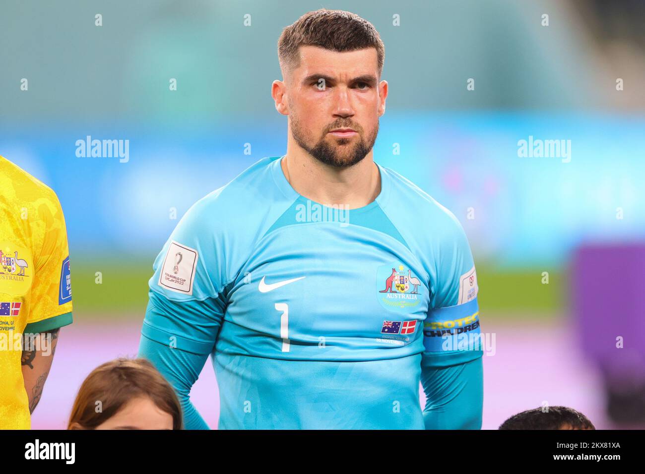 Al Wakrah, Qatar. 30th Nov, 2022. Mathew Ryan of Australia during the ...