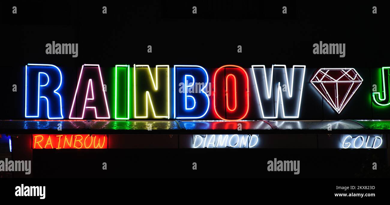 Signboard and rainbow hi-res stock photography and images - Alamy