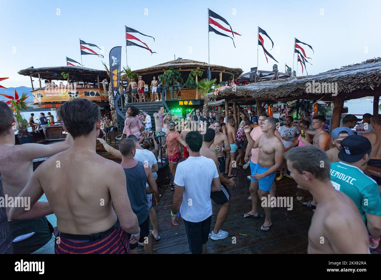 01.08.2018., Pag - Zrce Beach. Croatia's most popular beach Zrce has ...