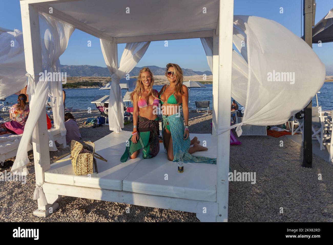 01.08.2018., Pag - Zrce Beach. Croatia's most popular beach Zrce has ...