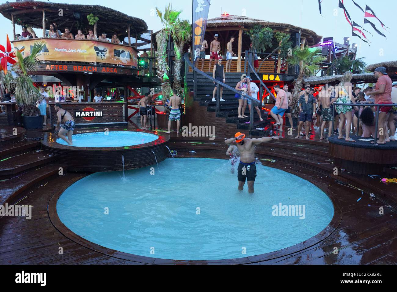 01.08.2018., Pag - Zrce Beach. Croatia's most popular beach Zrce has ...
