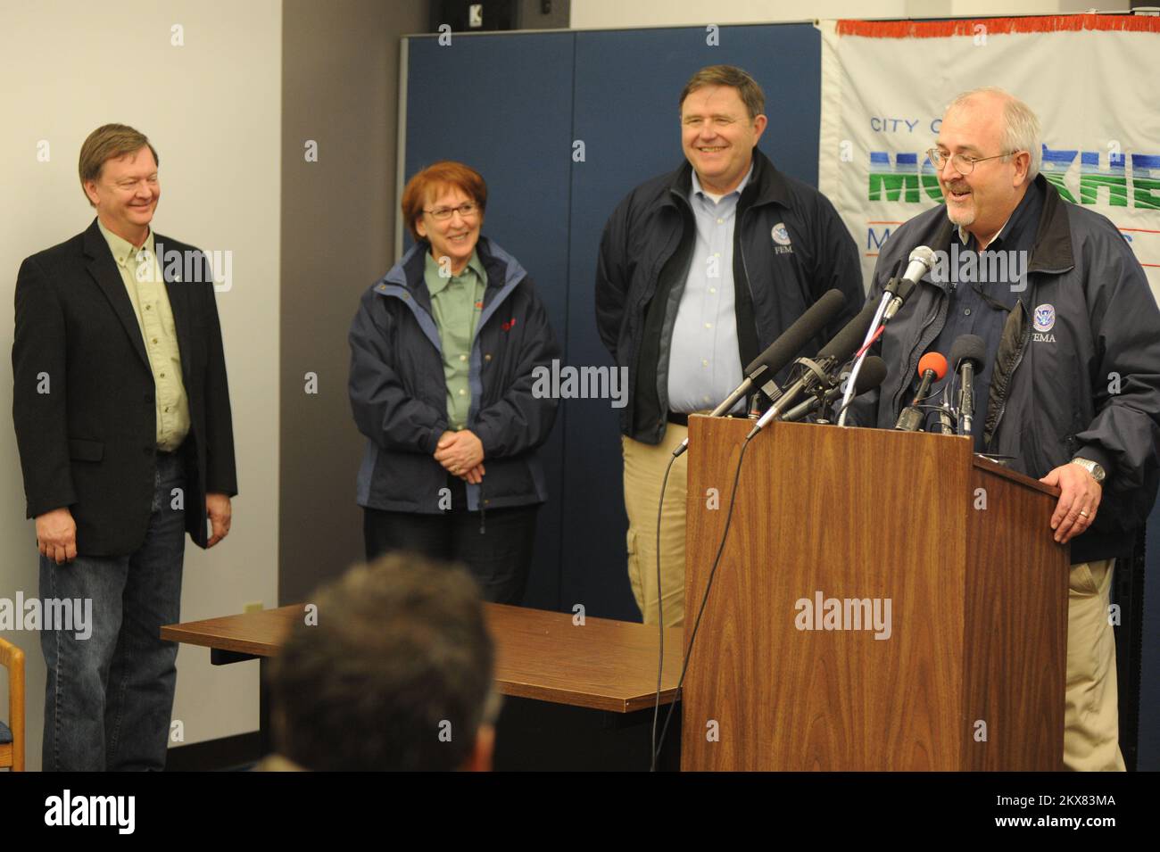 Flooding - Moorhead, Minn. , March 22, 2010 Moorhead Mayor Mark Voxland ...
