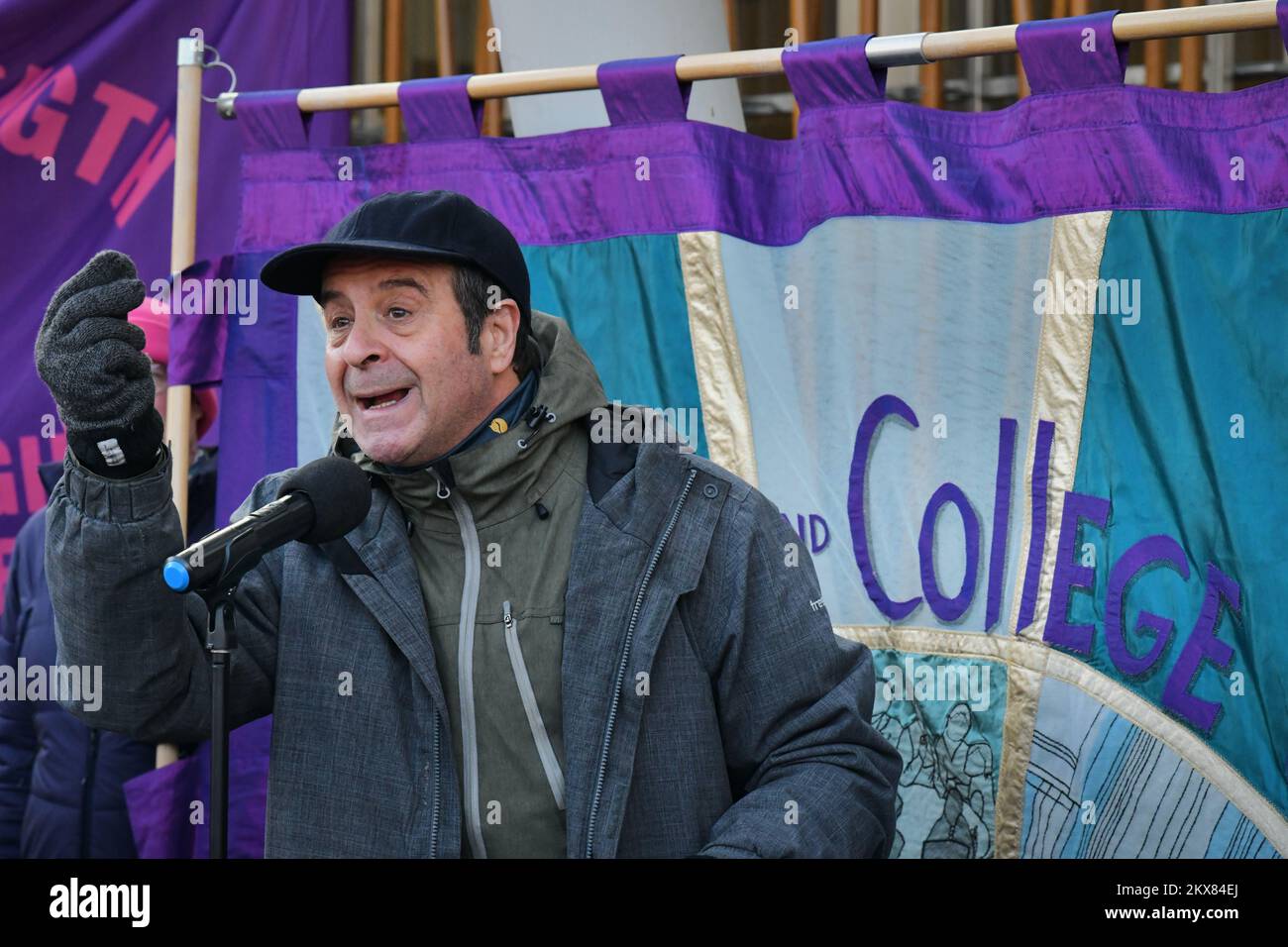 Edinburgh Scotland, UK 30 November 2022. Mark Thomas, comedian speaks ...