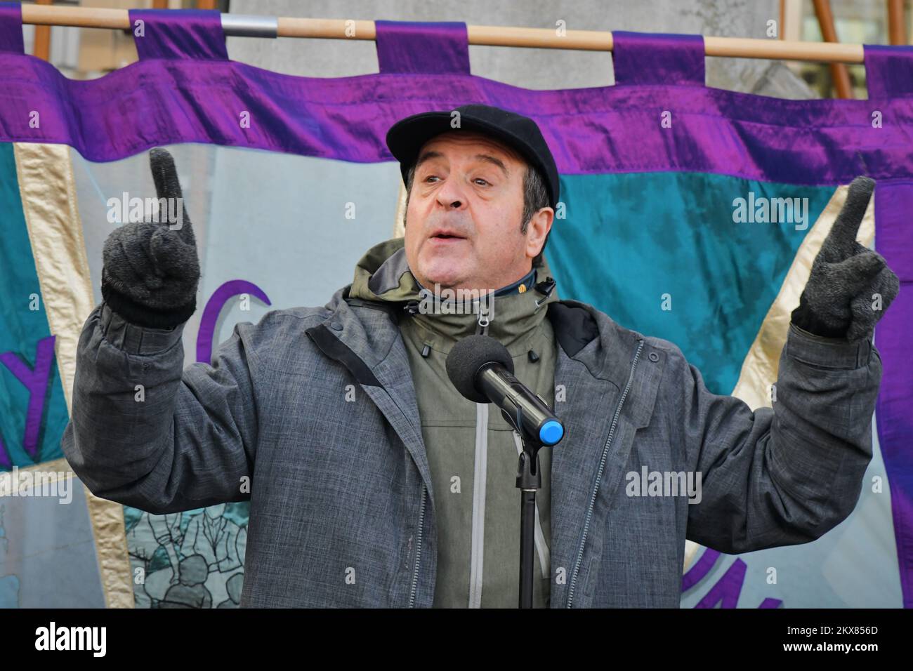 Edinburgh Scotland, UK 30 November 2022. Mark Thomas, comedian speaks ...