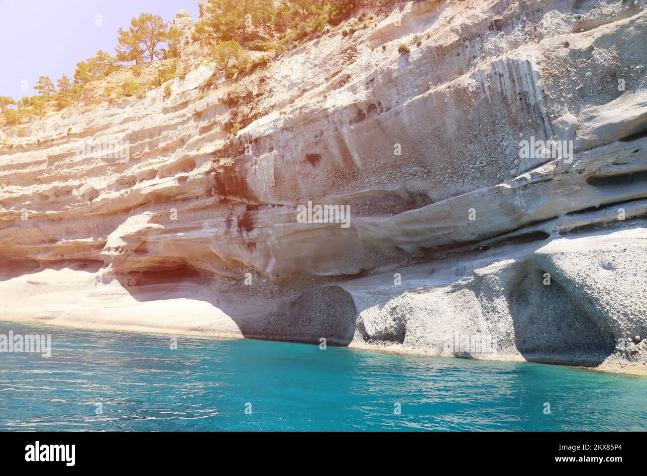 Travel in Turkey Aegean sea and rocks island landscape nature ...