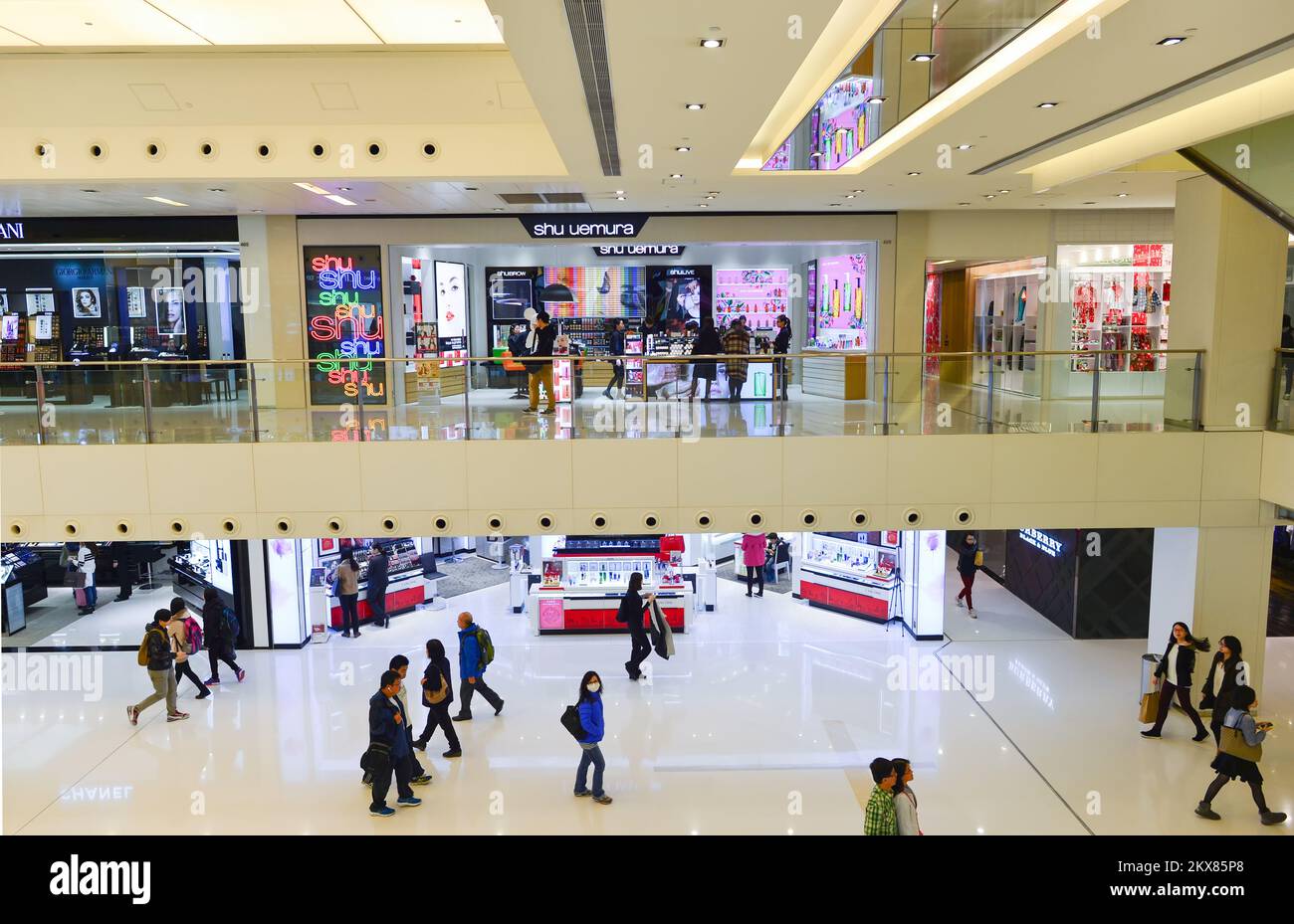 HONG KONG, CHINA - FEBRUARY 04, 2015: shopping center interior. In Hong ...